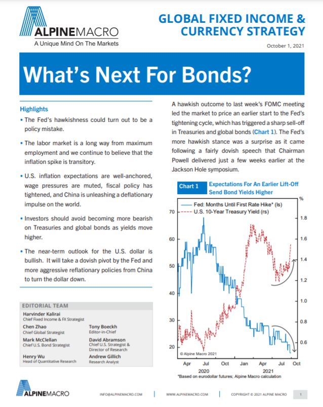 What’s Next For Bonds? - Alpine Macro